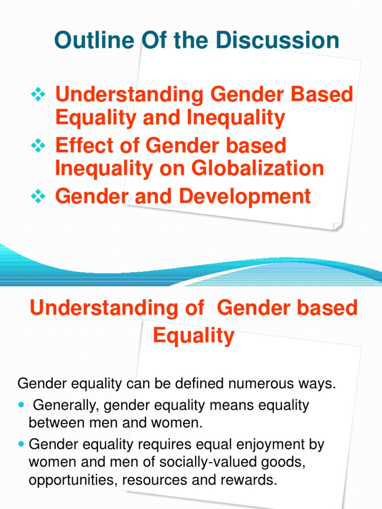 Understanding of Gender Based Equality and Inequality | PDF | Gender ...