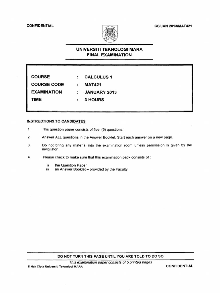 MAT421 | PDF | Analysis | Calculus