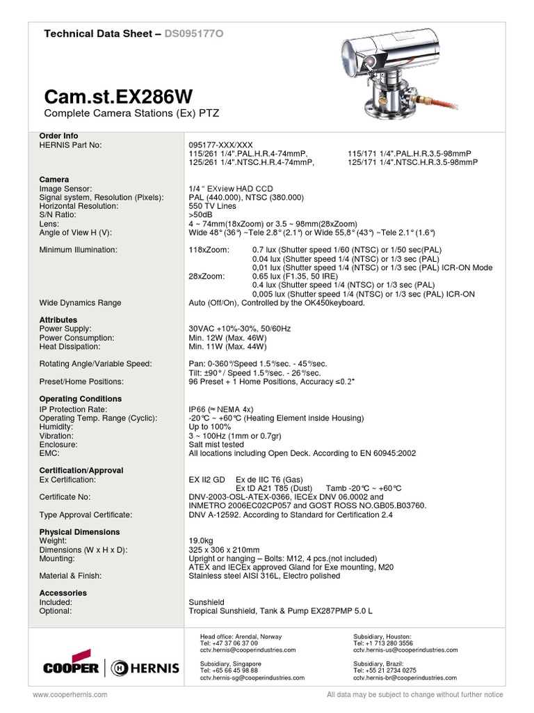 Datasheet Cam - st.EX286W | PDF | Shutter Speed | Shutter (Photography)