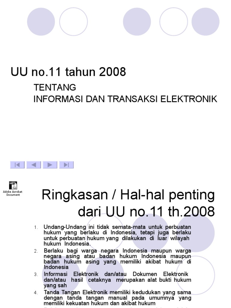 Ringkasan UU ITE | PDF