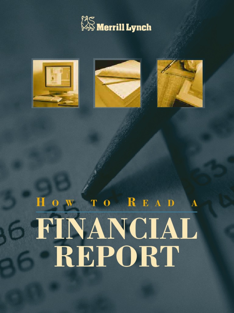 How To Read A Financial Report By Merrill Lynch PDF Depreciation