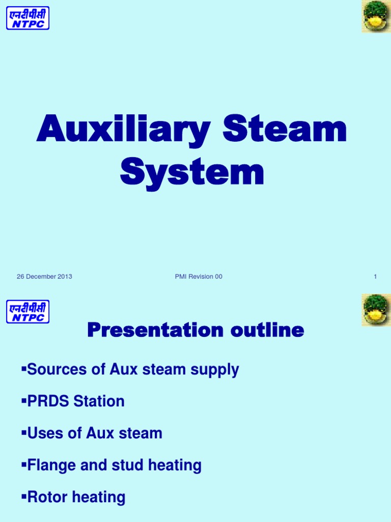 Auxiliary Steam System in Thermal Power Plant | PDF | Steam | Chemical ...