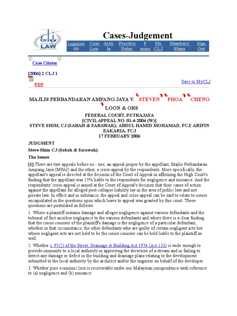 Cases Law | PDF | Negligence | Duty Of Care