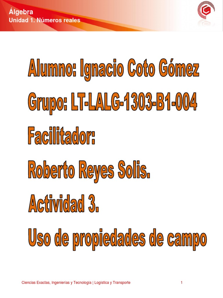 Lalg U1 A3 Igcg | PDF | Multiplicación | Número Real
