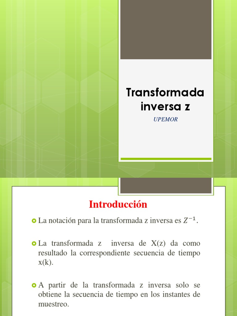 Transformada Inversa Z | PDF | Muestreo (procesamiento de señal ...