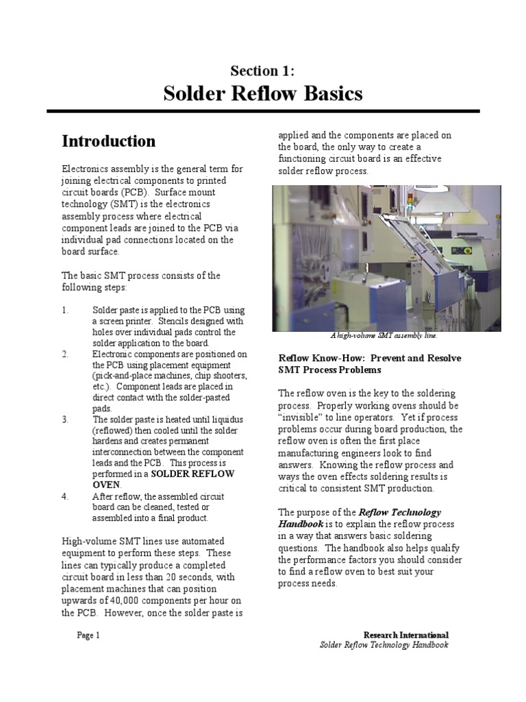 Reflow Manual | PDF | Solder | Printed Circuit Board