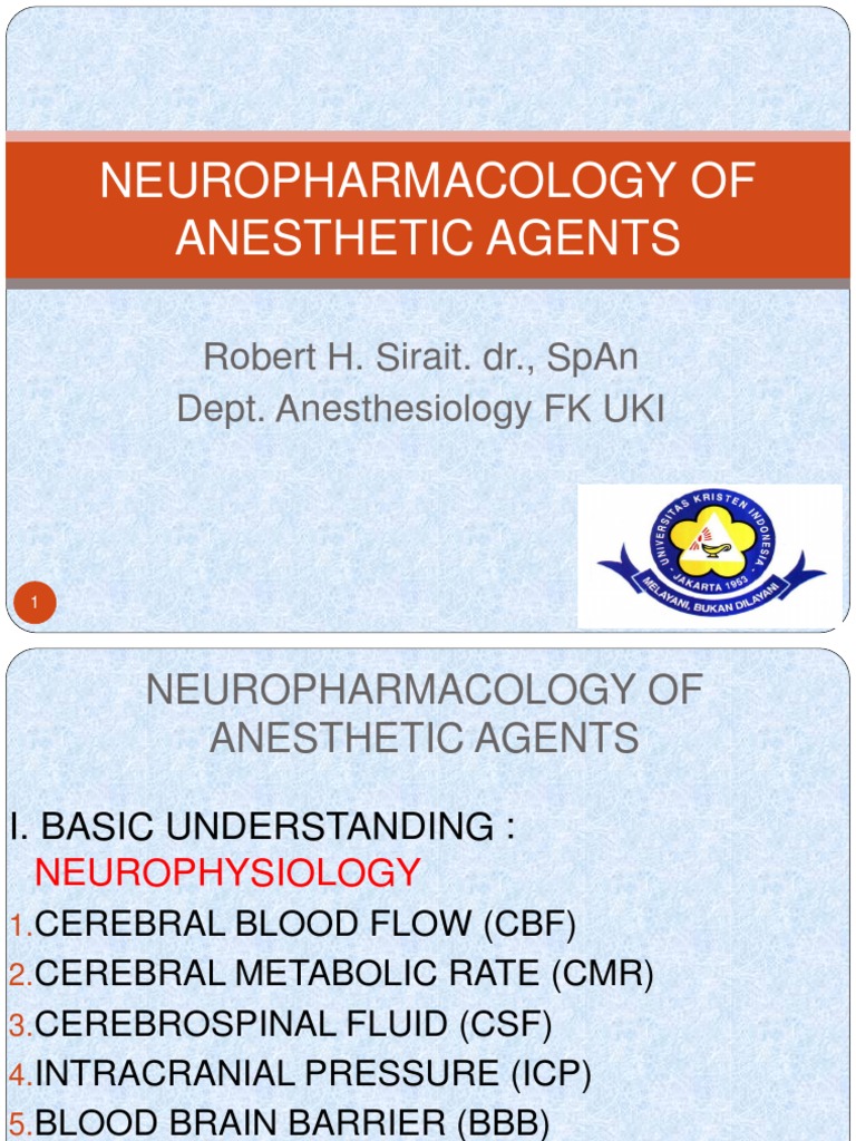 Neuropharmacology of Anesthetic Agents | PDF | Cerebrospinal Fluid ...