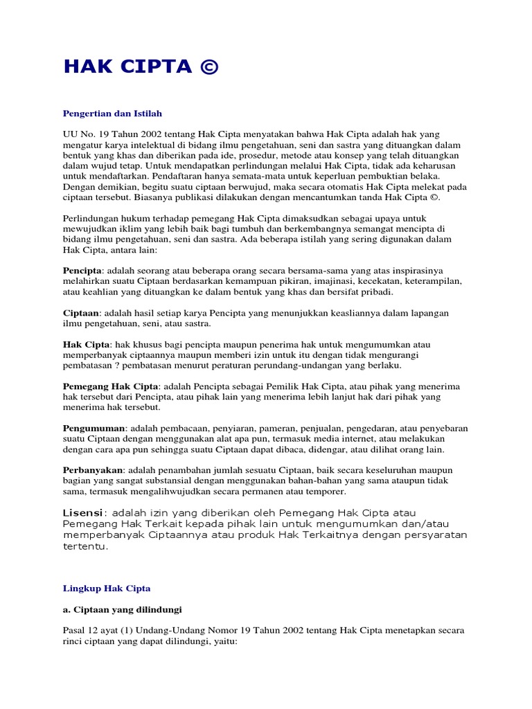 Hak Cipta | PDF