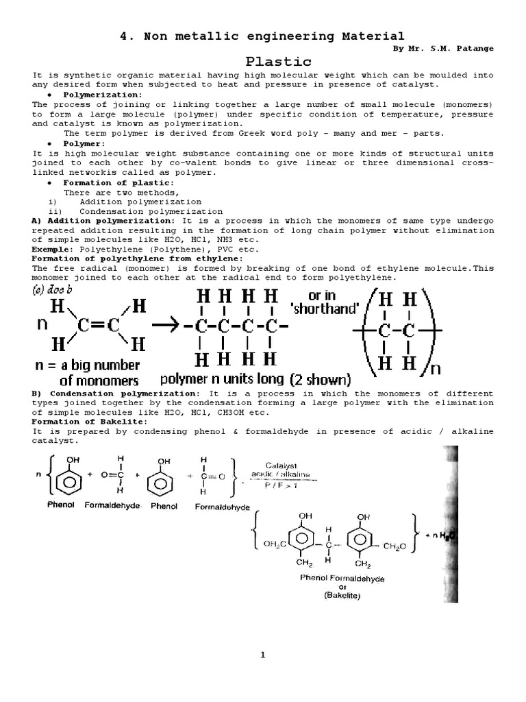 Non-Metallic Engineering Materials Overview | PDF | Natural Rubber ...