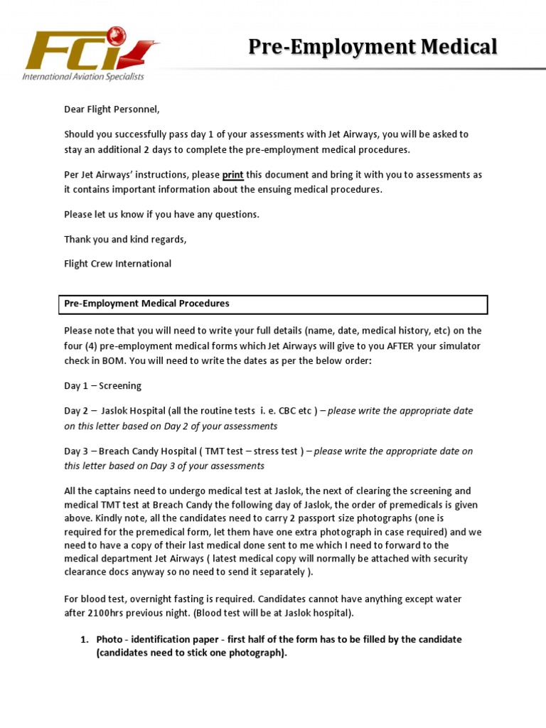 Employment Medical Procedures | PDF | Business