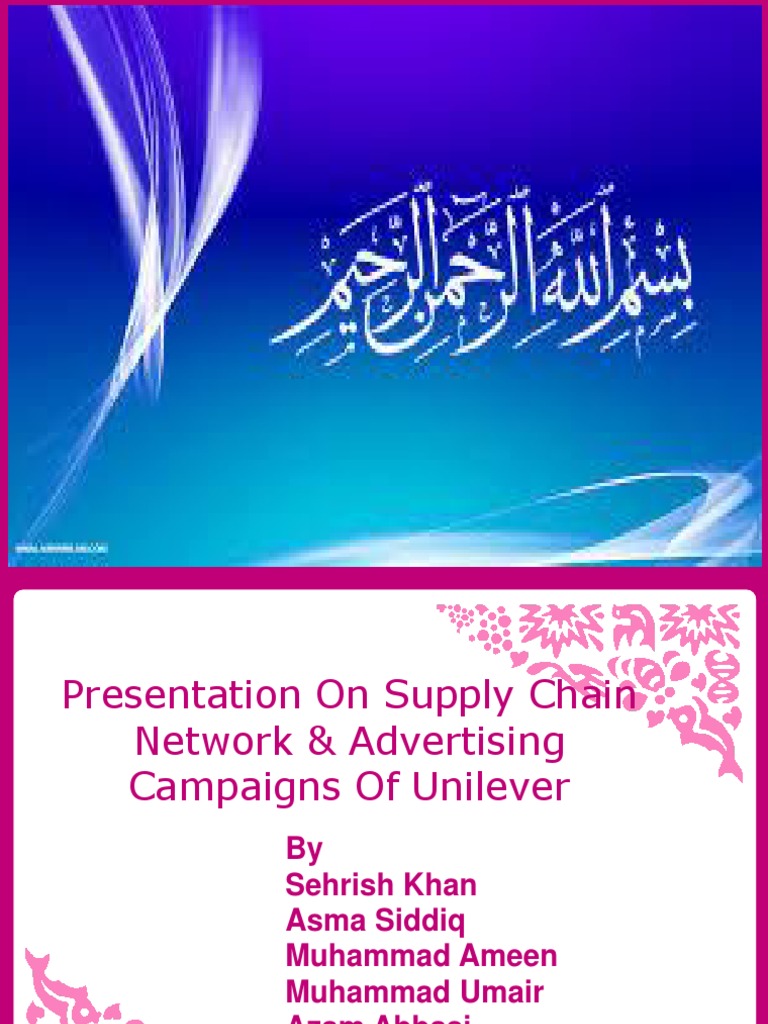 Unilever Supply Chain and Marketing Overview | PDF | Unilever | Advertising