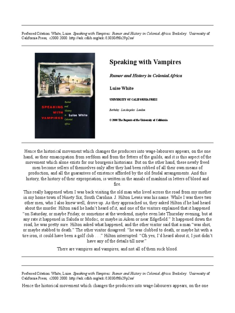Africa Vampires | PDF