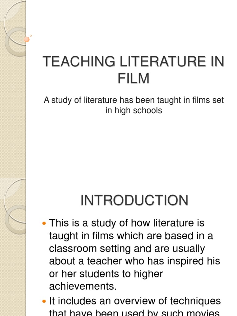 Teaching Literature in Film | PDF | Teachers | Teaching
