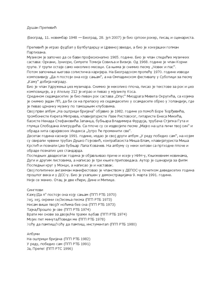 Dusan Prelevic | PDF