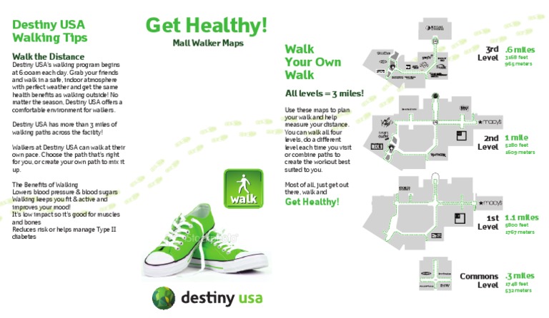 Destiny USA Mall Walkers Brochure | PDF