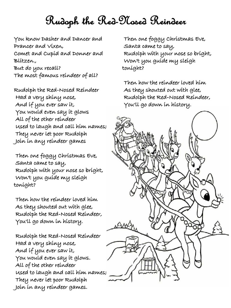 Rudoph The Red-Nosed Reindeer | PDF