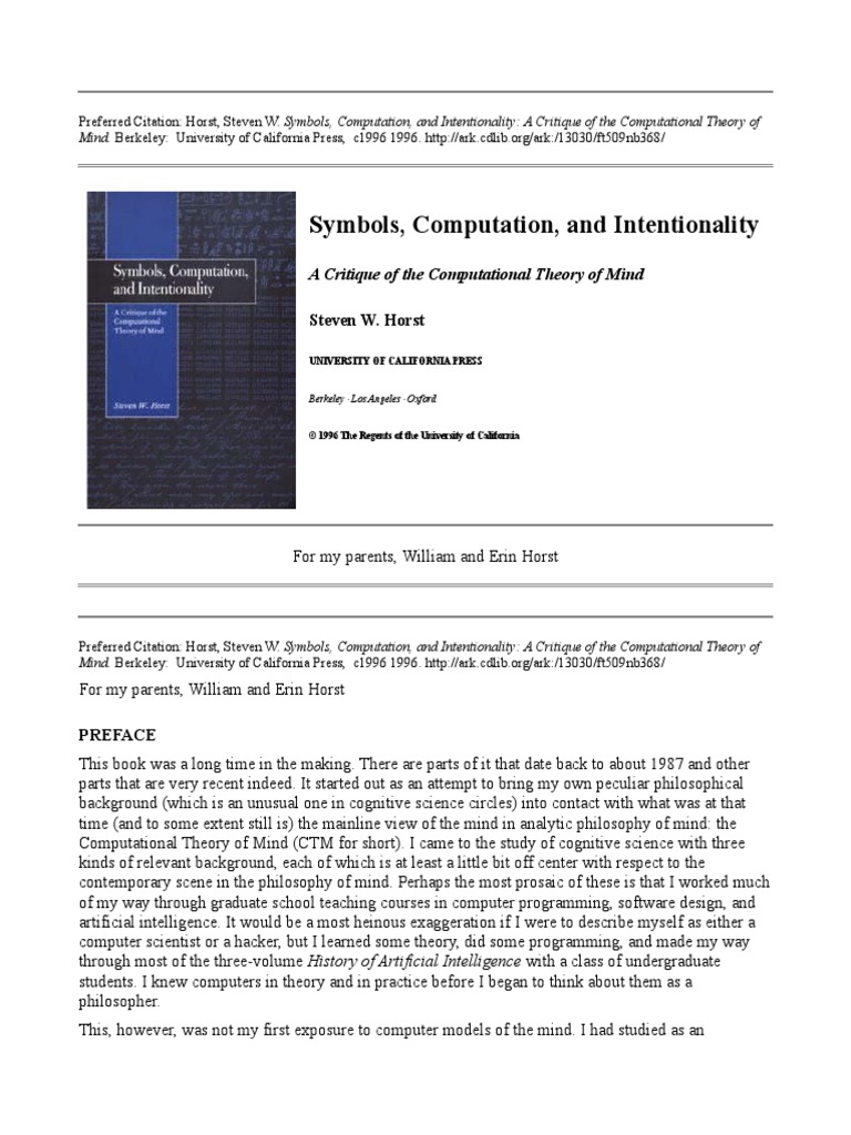 Computational Theory Mind | PDF | Philosophical Theories ...