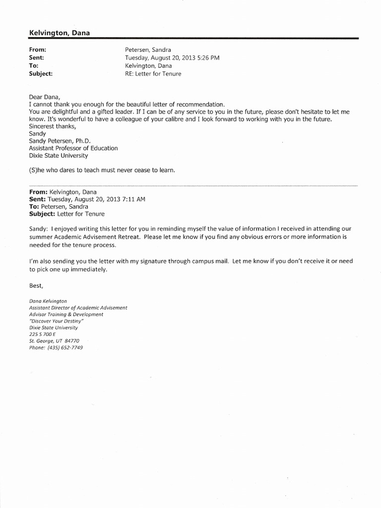 Letter of Tenure | PDF