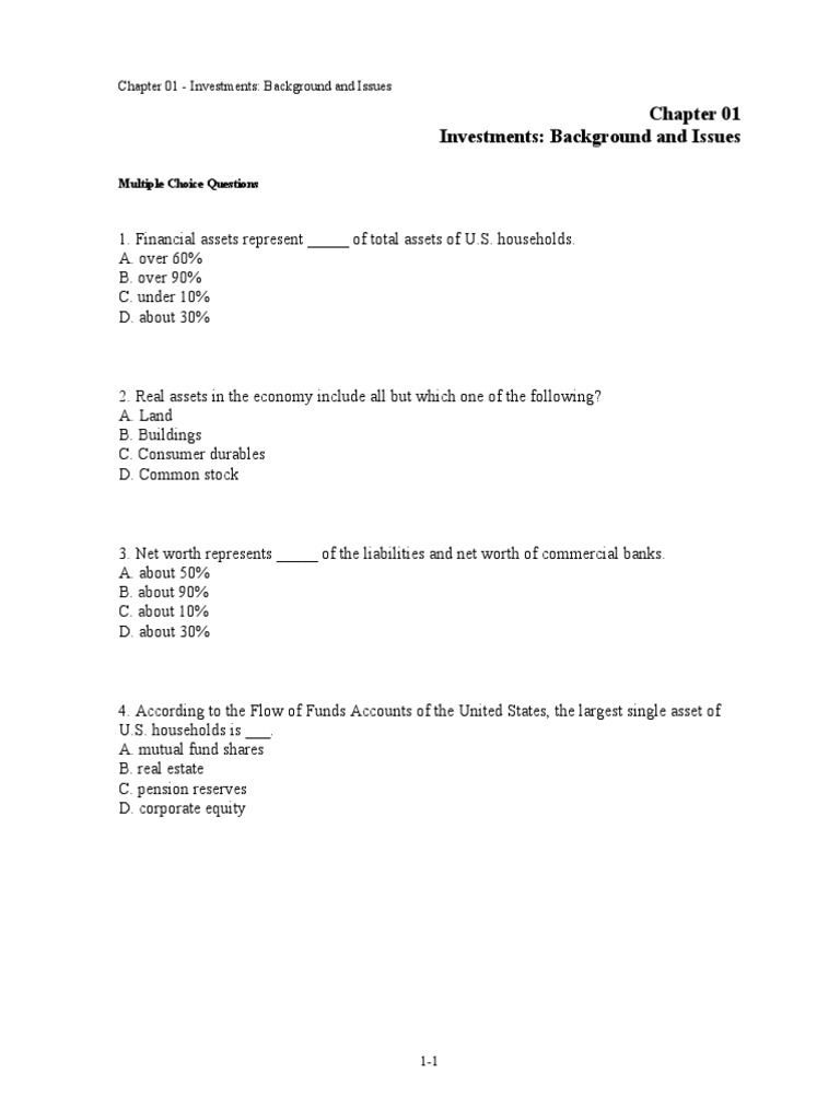 Chap 001 | PDF | Securities (Finance) | Financial Markets
