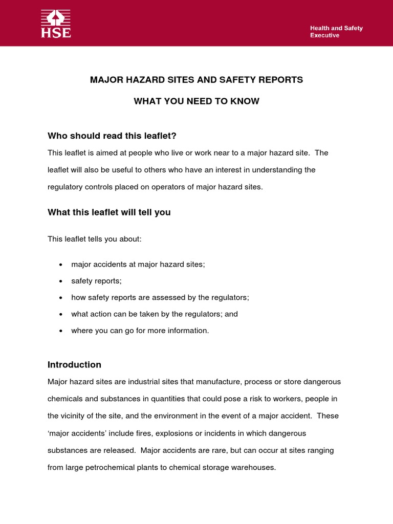 09 COMAH Guidance | Prevention | Safety