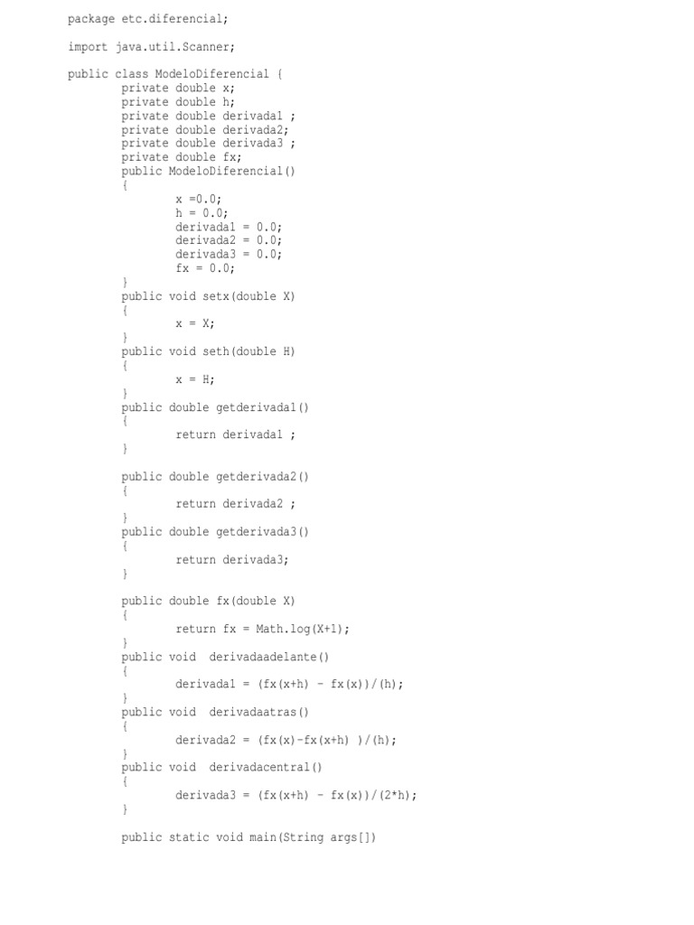 Derivadas Java | PDF | Programación orientada a objetos | Programación ...