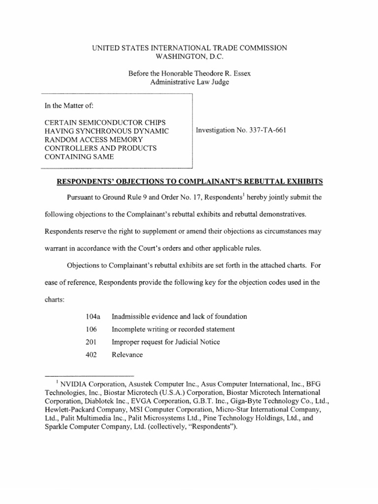 ITC - Latest ITC Docket Entries Sept 03, 2009 - 090309 | PDF ...