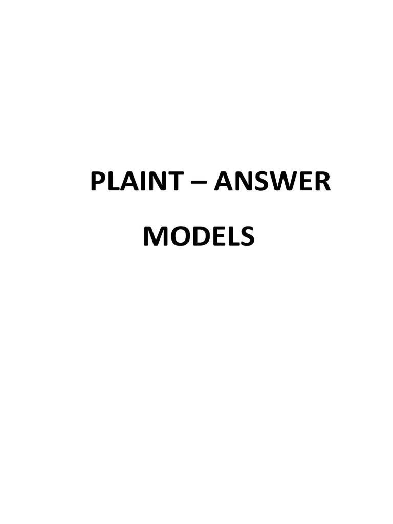 Model Plaint | PDF