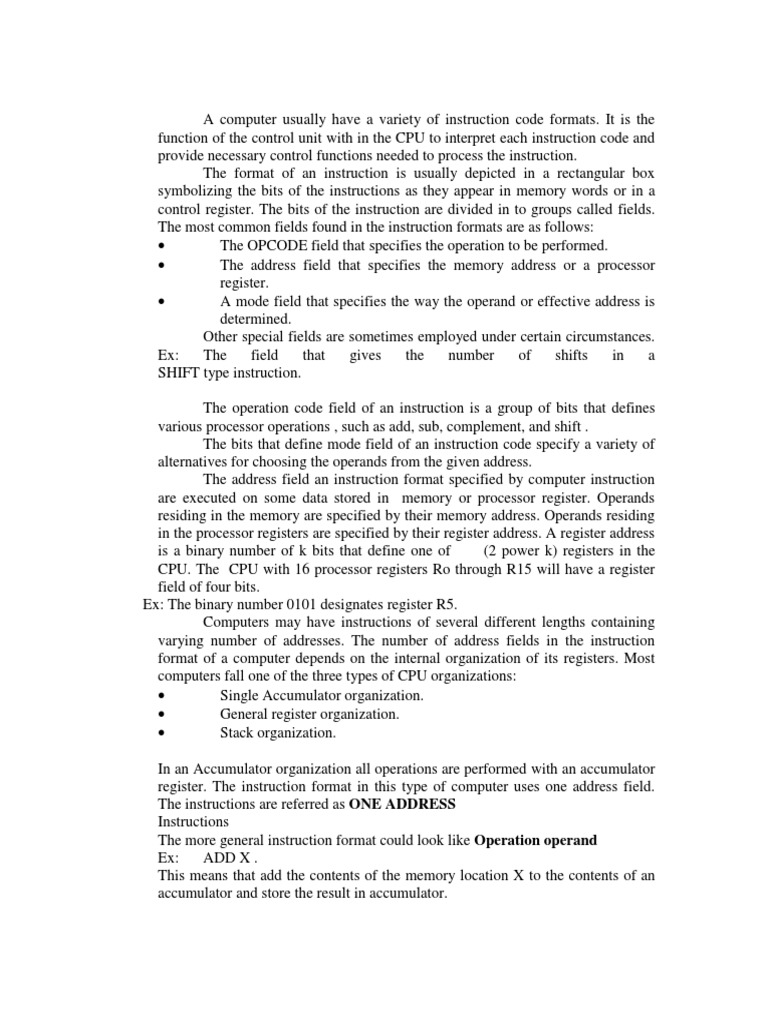 Instruction Types | PDF | Instruction Set | Central Processing Unit