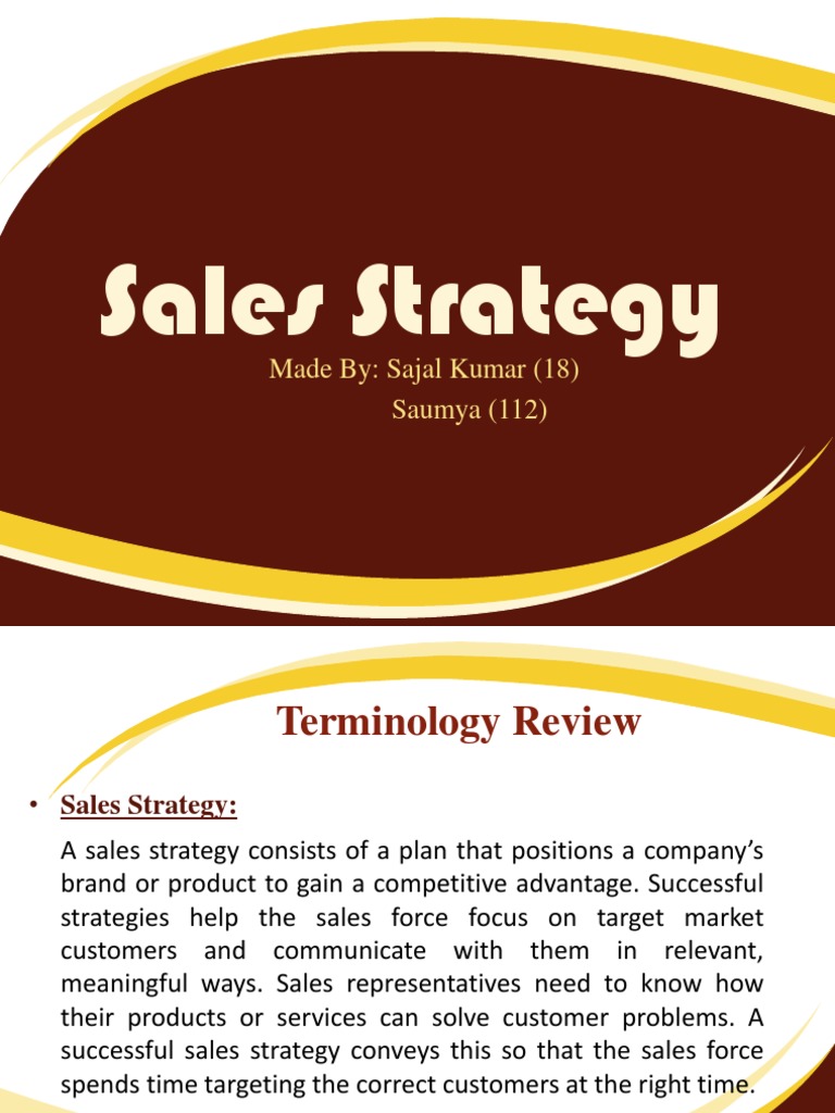 Sales Strategy | PDF | Strategic Management | Sales