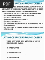 Underground Cable Laying Specifications | PDF | Duct (Flow) | Trench