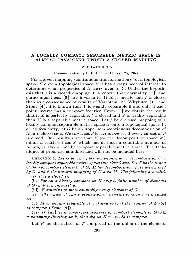 A Locally Compact Separable Metric Space Is Almost Invariant Under A ...