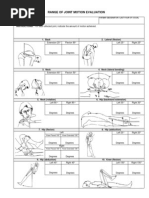 Range of Motion Evaluation Chart | PDF | Anatomical Terms Of Motion ...