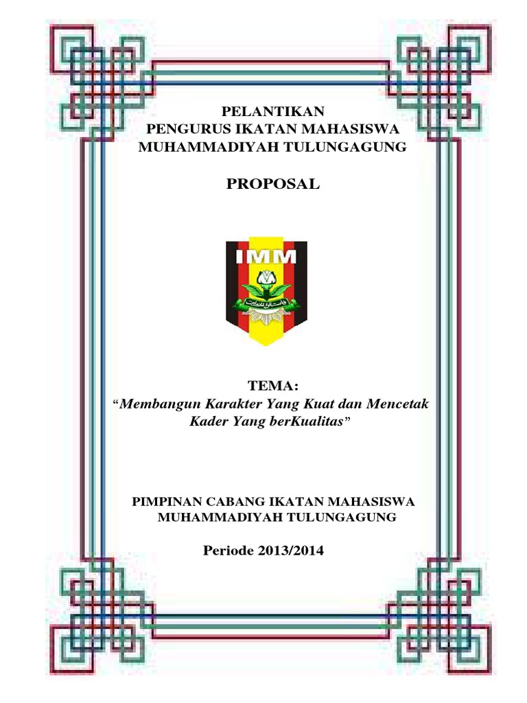 Proposal Pelantikan IMM Tulungagung | PDF | Karier & Perkembangan