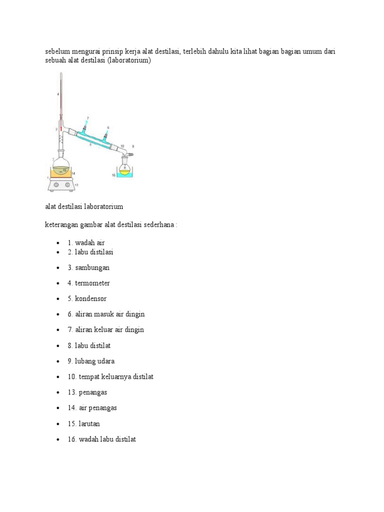 Prinsip Kerja Alat Destilasi | PDF