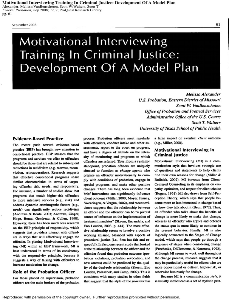 Motivational Interviewing | PDF