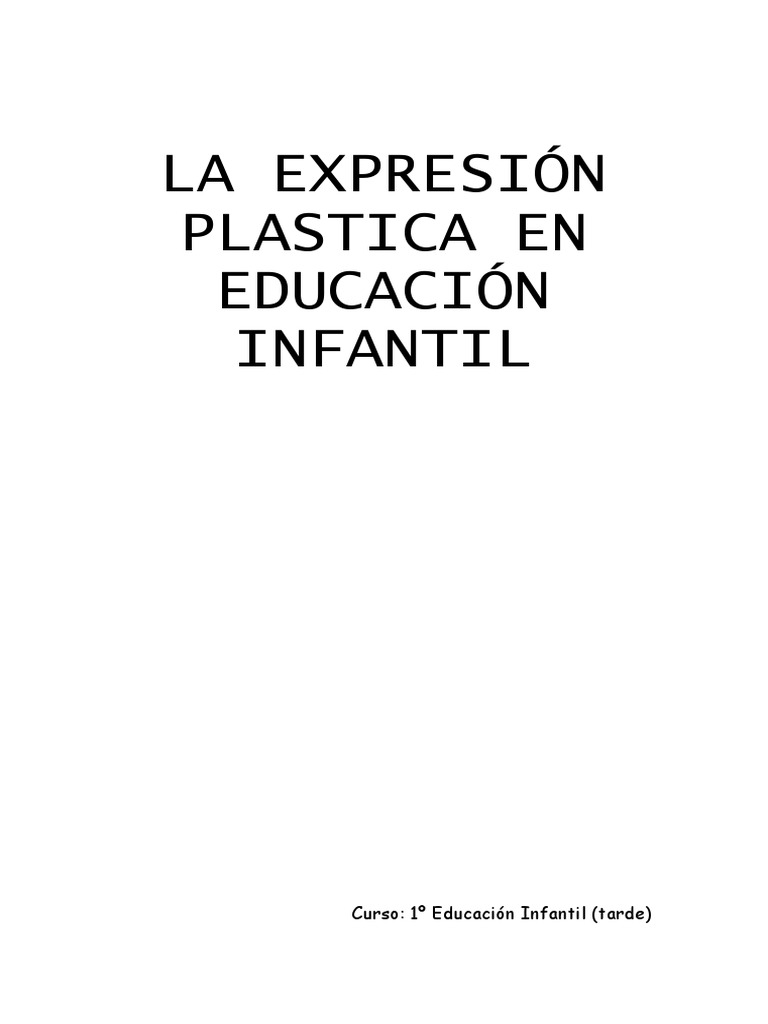 La Expresión Plastica en Educación Infantil | PDF | Rojo | Color