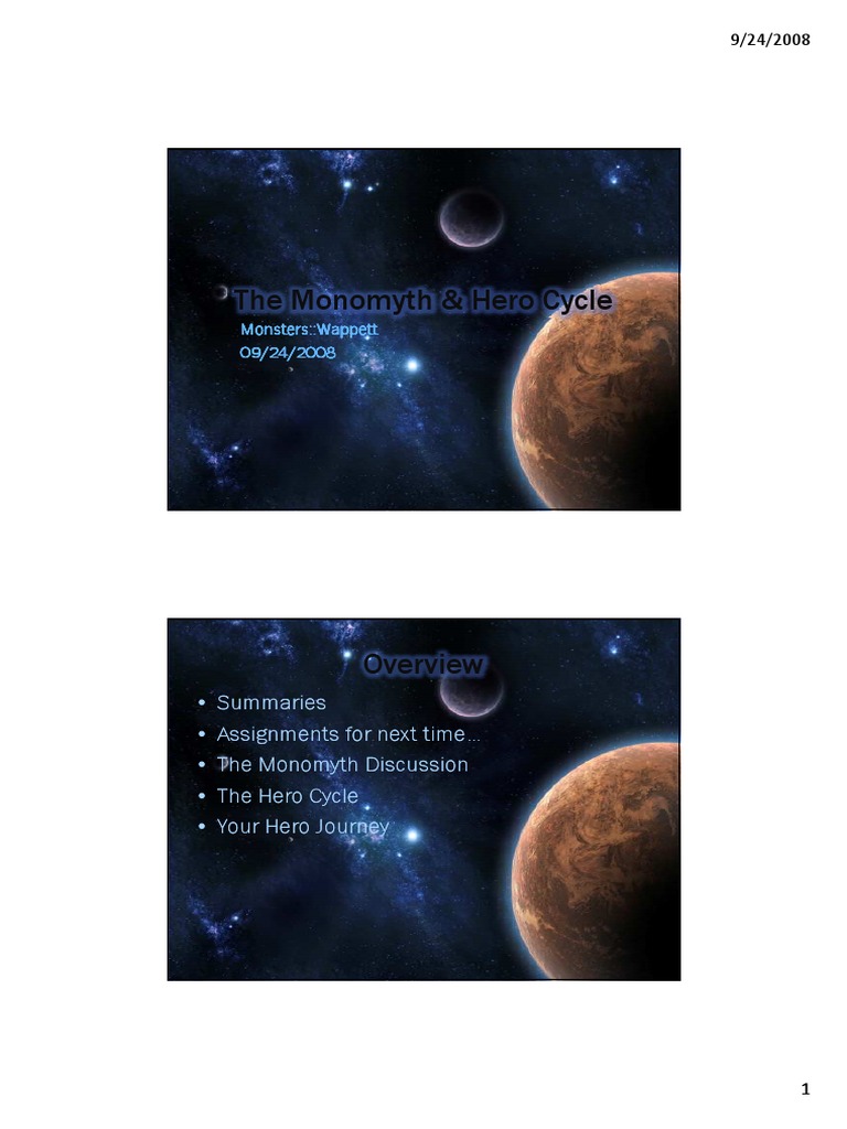 The Monomyth & Hero Cycle | PDF | Hero | Mythology