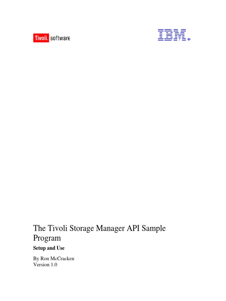 TSM API Sample | PDF | Installation (Computer Programs) | Command Line ...