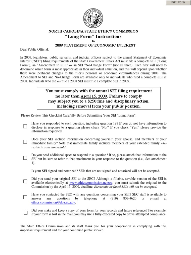 George Hartzman's NC State Ethics Questionaire | PDF