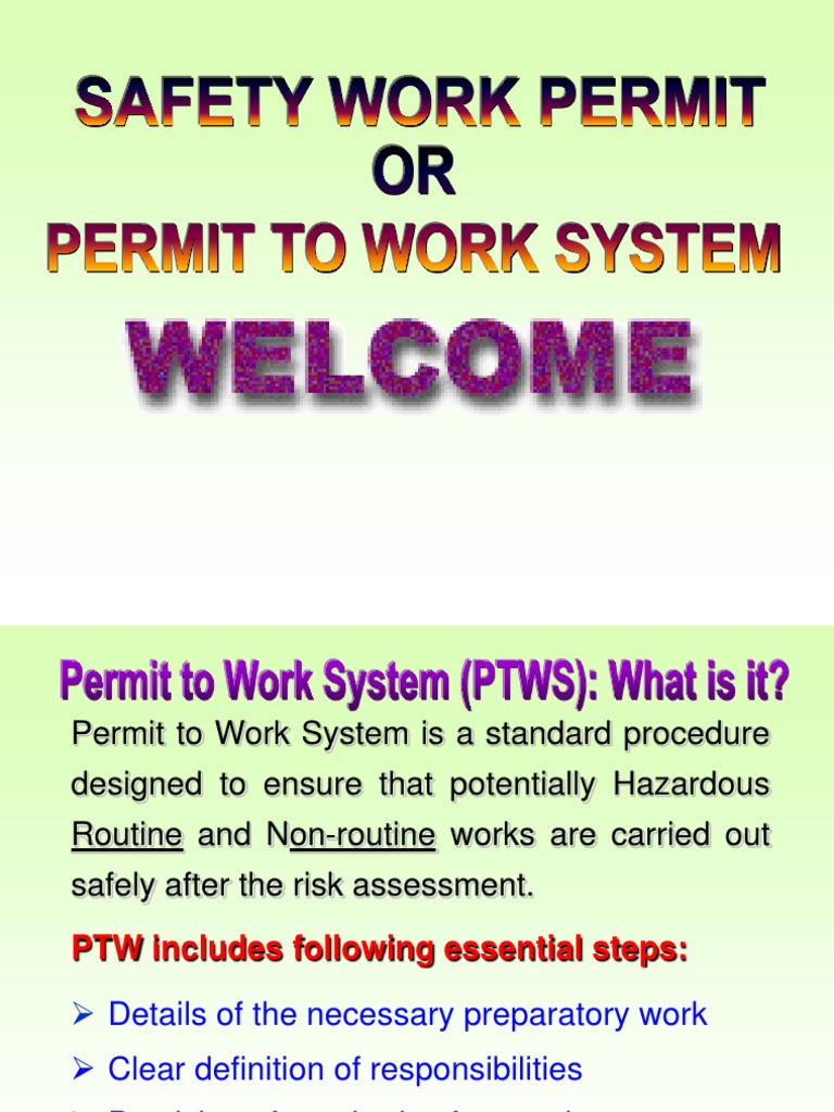 Safety Work Permit | PDF | Prevention | Safety