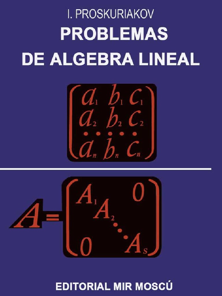 Mir Moscú - Problemas de Álgebra Lineal | PDF | Enseñanza de matemática ...