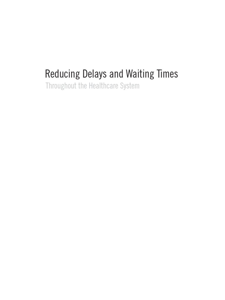 Reducing Delays | PDF | Emergency Department | Patient