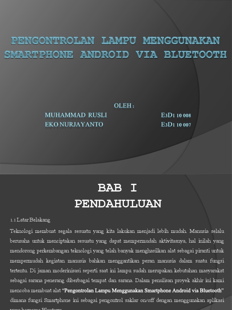 Kontrol Lampu via Android Bluetooth | PDF | Komputer