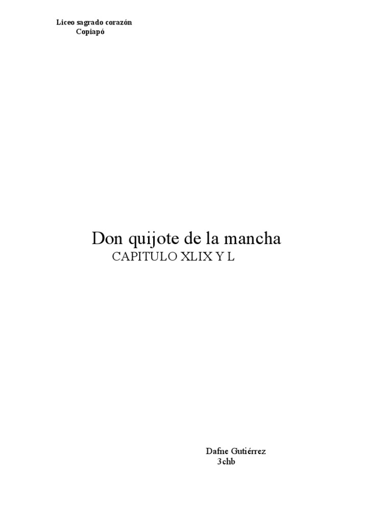Análisis y preguntas sobre Don Quijote | PDF | Don Quijote