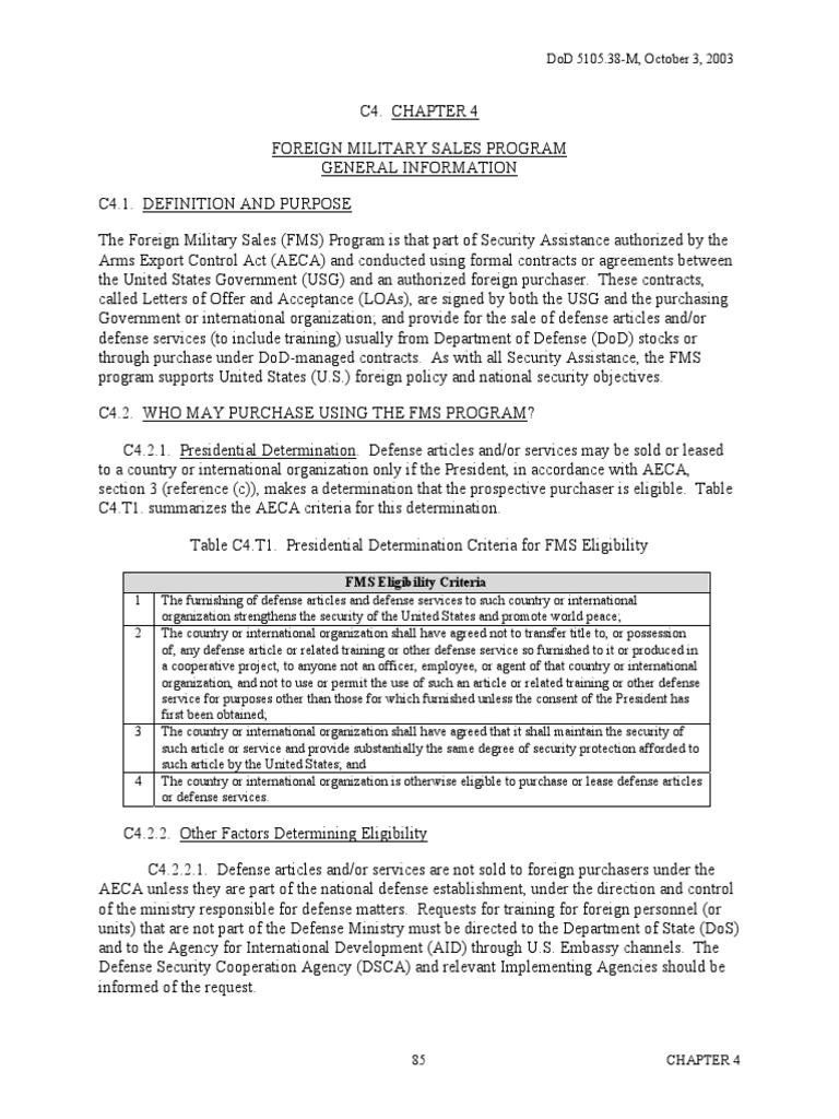 Foreign Military Sales Program Overview | PDF | United States ...
