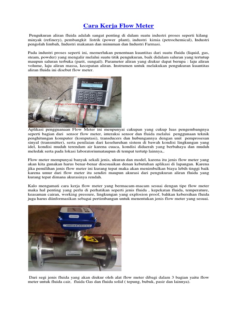 Panduan Lengkap Flow Meter Industri | PDF | Teknologi & Rekayasa
