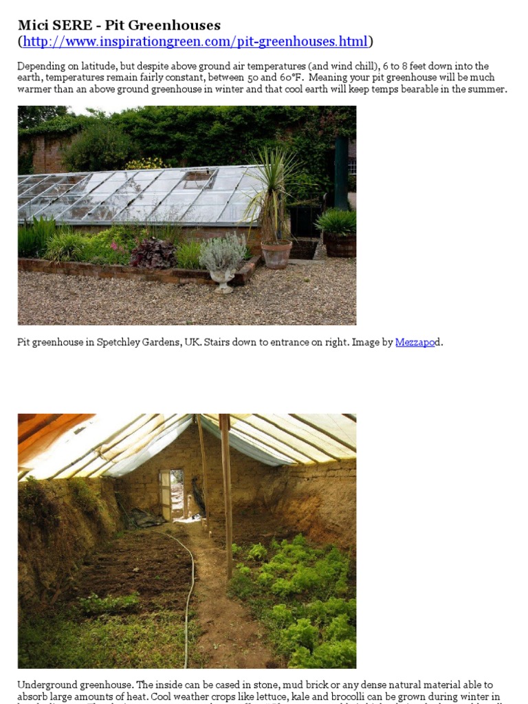 Understanding Pit Greenhouses | PDF | Greenhouse | Environmental Design