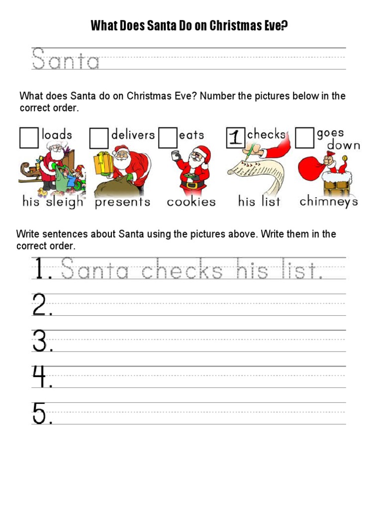 What Does Santa Do On Christmas Eve | PDF