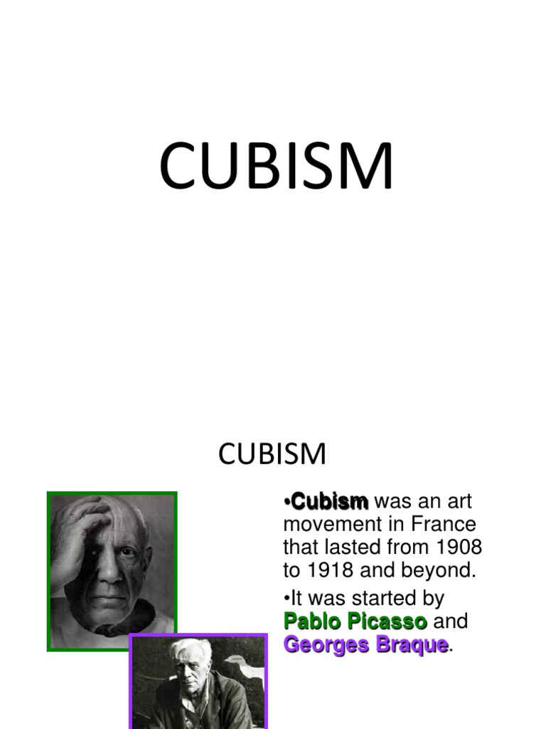 Cubism ppt | Cubism | Pablo Picasso