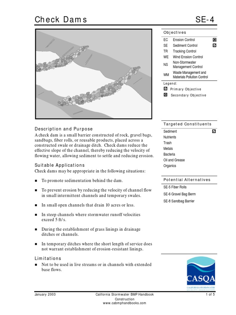 Check Dams | Dam | Environmental Technology